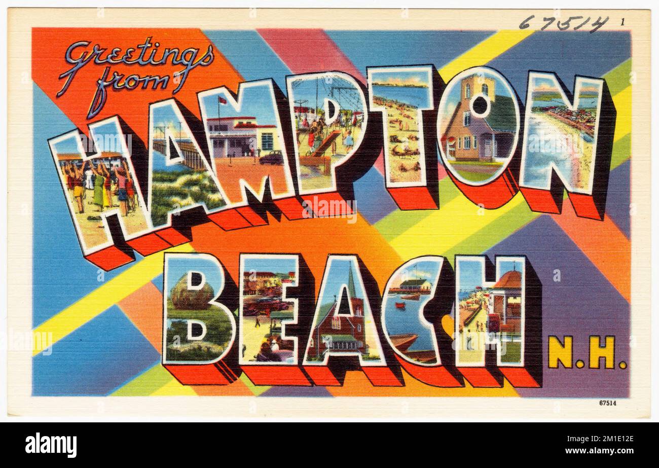 Greetings from Hampton Beach, N.H. , Tichnor Brothers Collection ...