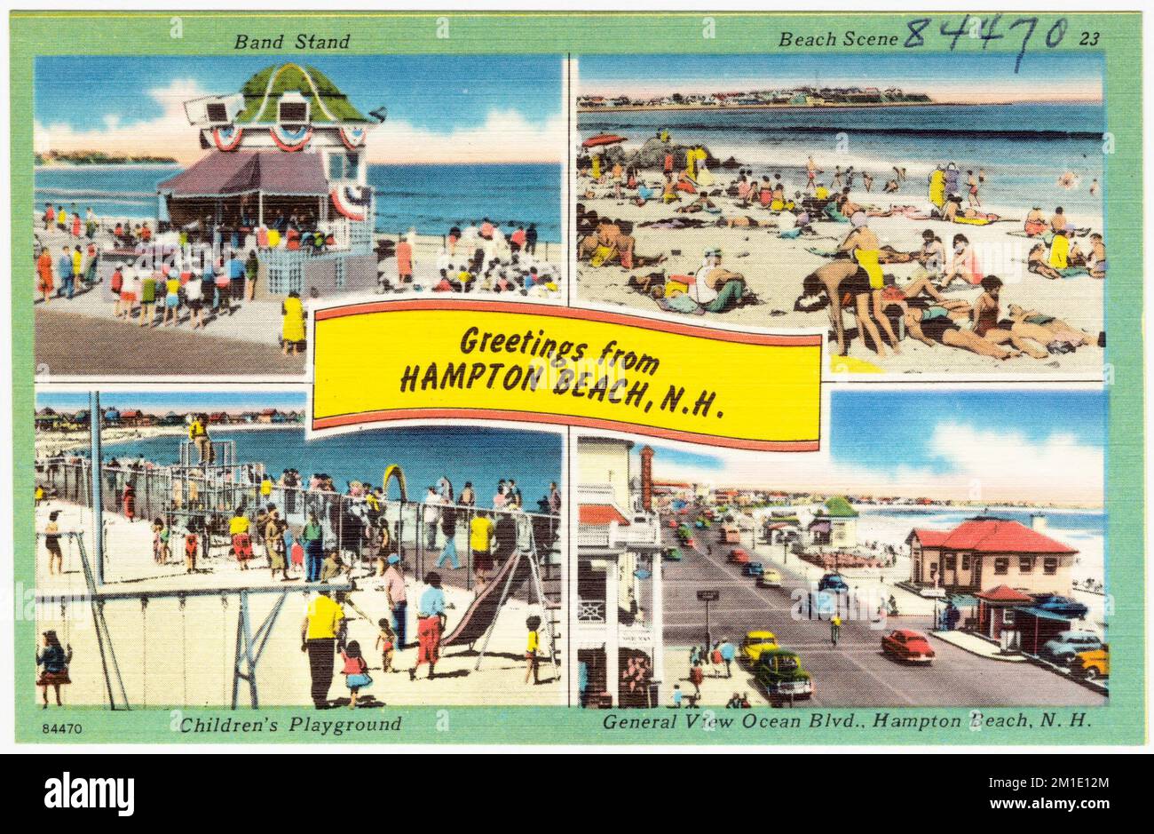 Greetings from Hampton Beach, N.H. , Beaches, Tichnor Brothers ...