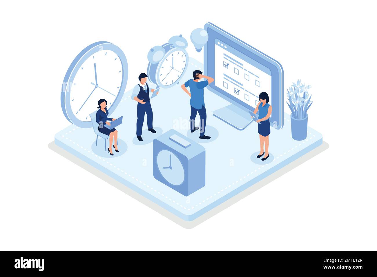 Time management concept. Can use for web banner, infographics, hero ...