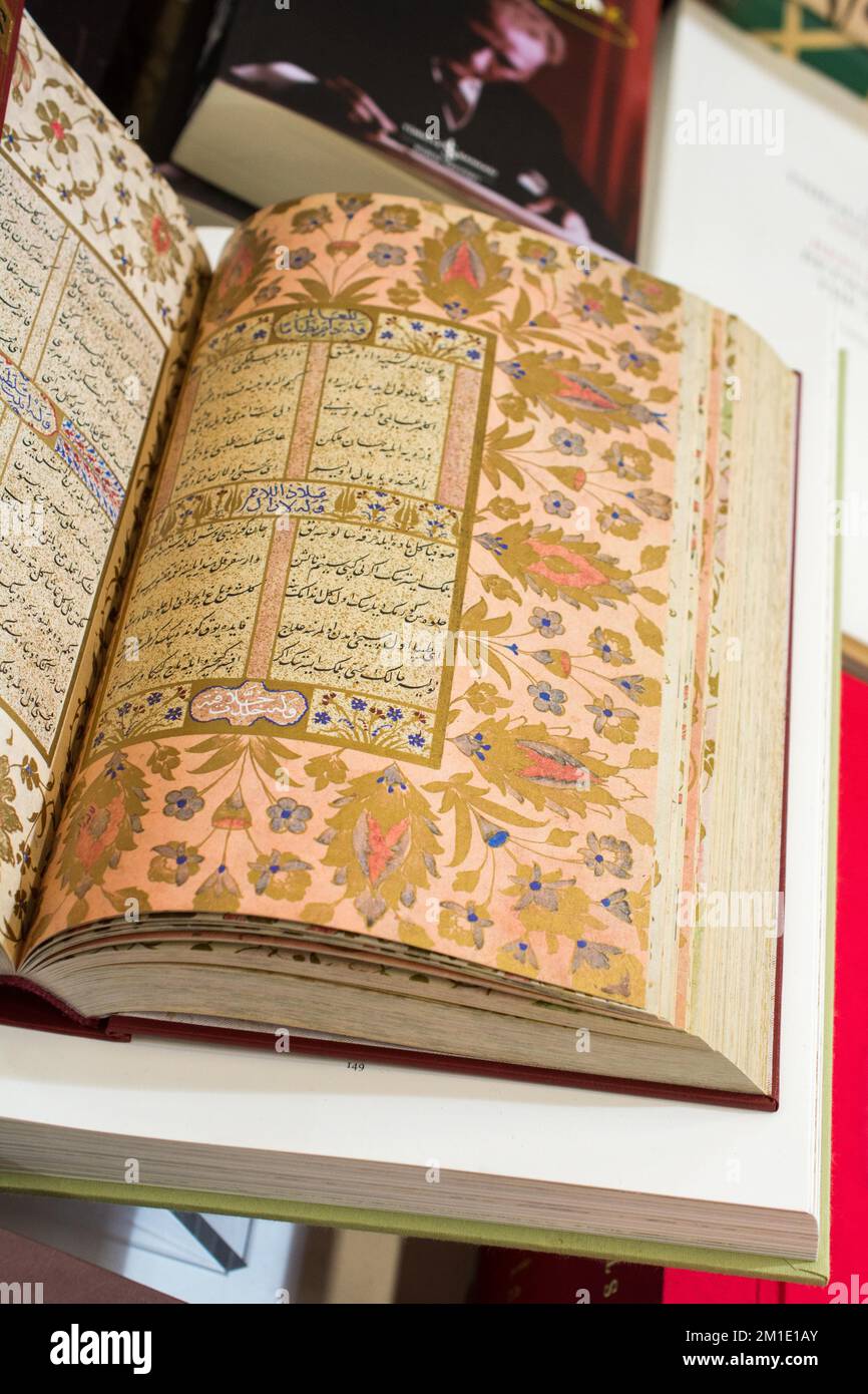 Islamic Holy Book Quran with open pages Stock Photo - Alamy
