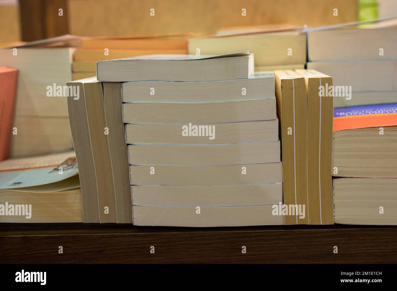 Stack of books stored as Education and business concept Stock Photo - Alamy