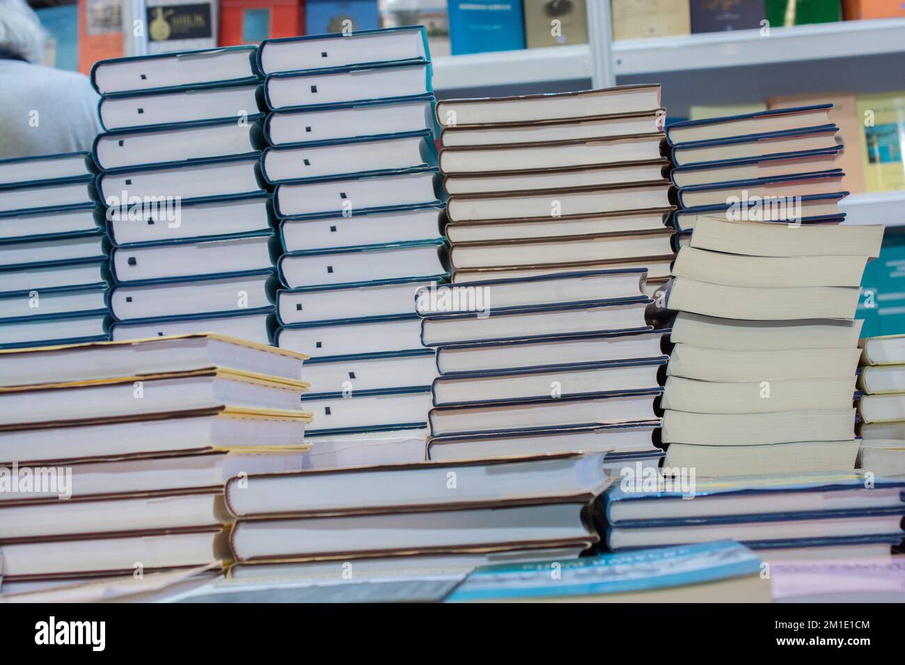 Stack of books stored as Education and business concept Stock Photo - Alamy