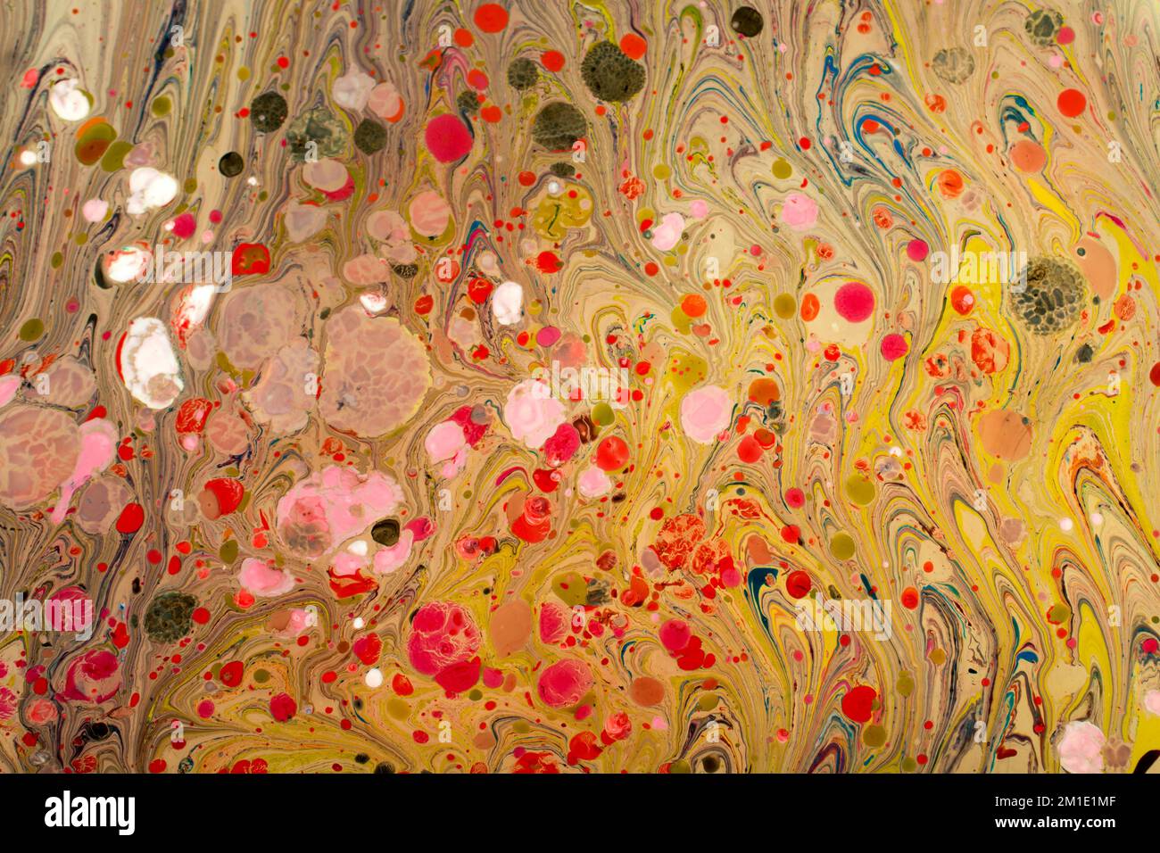 Traditional Ottoman Turkish marbling art patterns as abstract ...