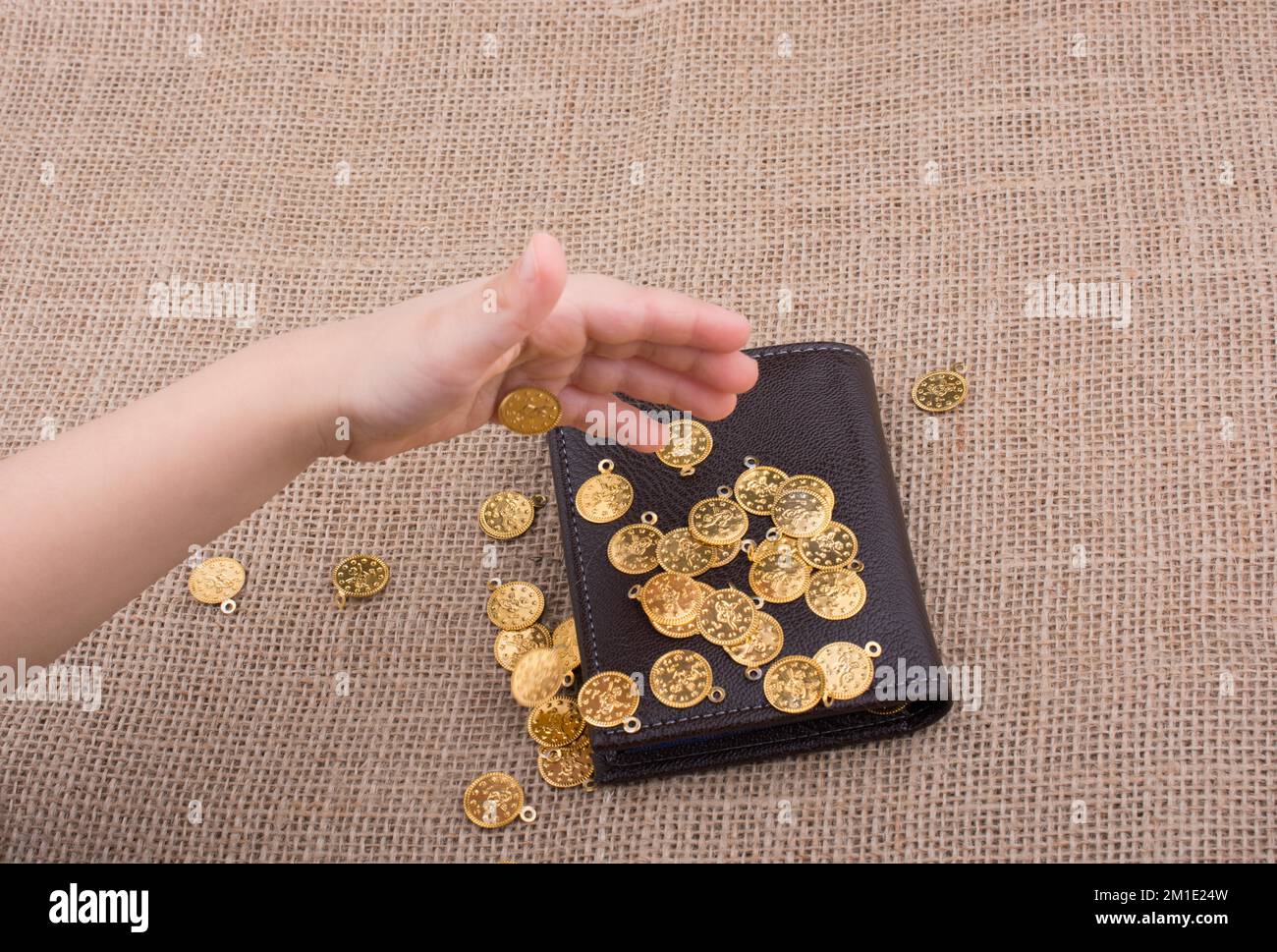 Gold wallet hi-res stock photography and images - Alamy