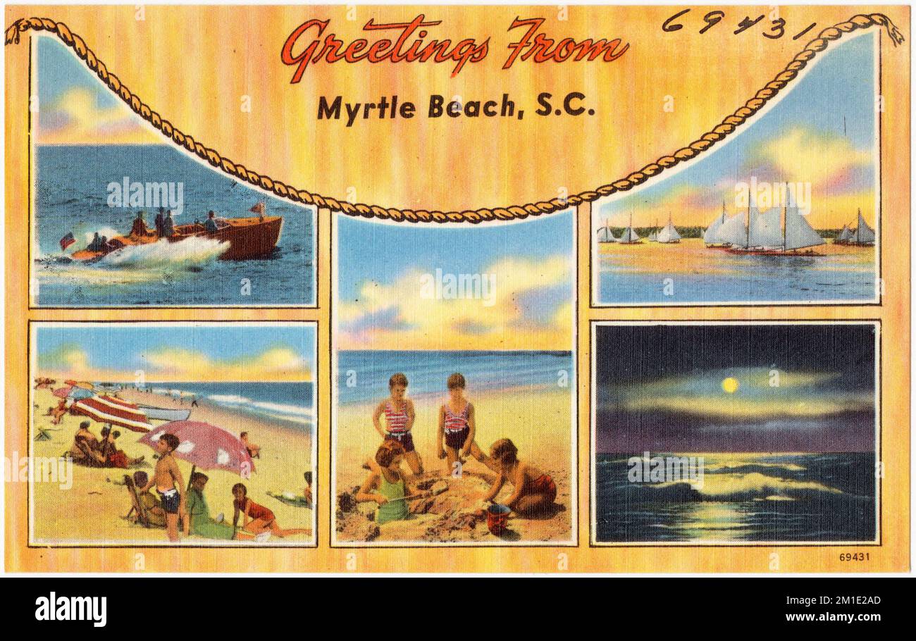 Greetings from Myrtle Beach, S. C. , Beaches, Boats, Ships, Seas ...