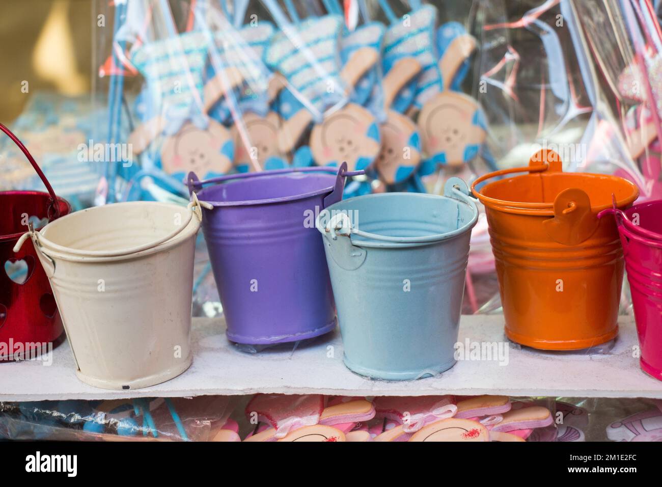 Various colors in buckets hi-res stock photography and images - Alamy