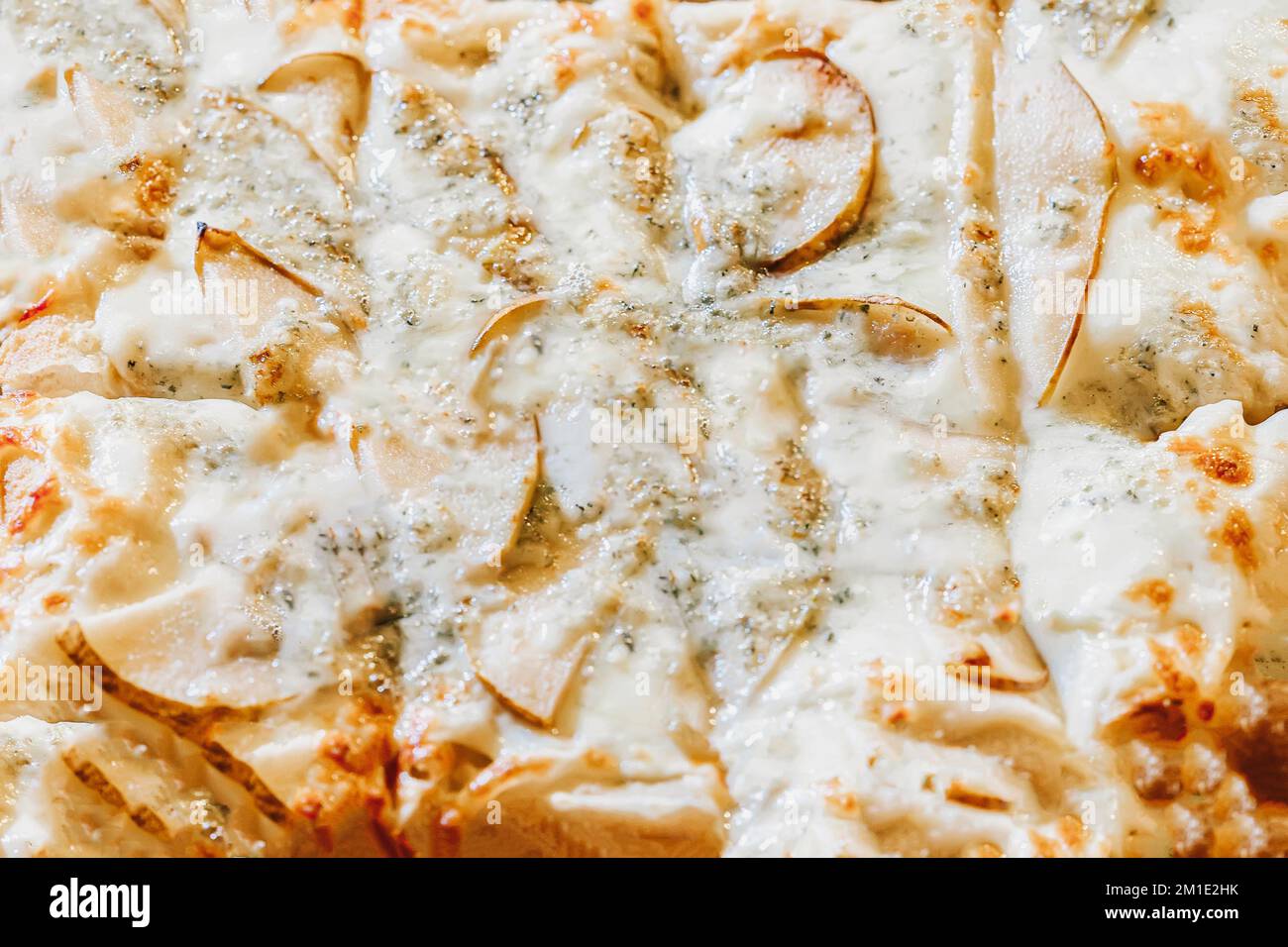 Baked Pizza background, texture closeup, top view, natural cheese ...