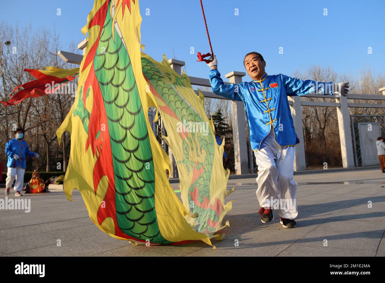 Citizens participated in the dragon dance, a kind of intangible ...