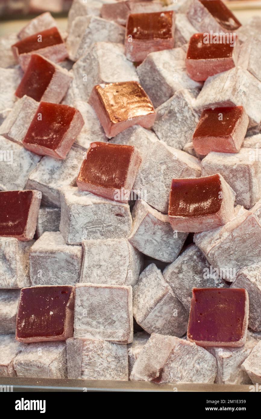 Turkish delight sweets made in Traditional style Stock Photo - Alamy