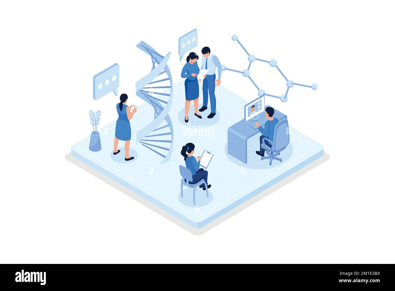 Genetic engineering concept. Can use for web banner, infographics, hero ...