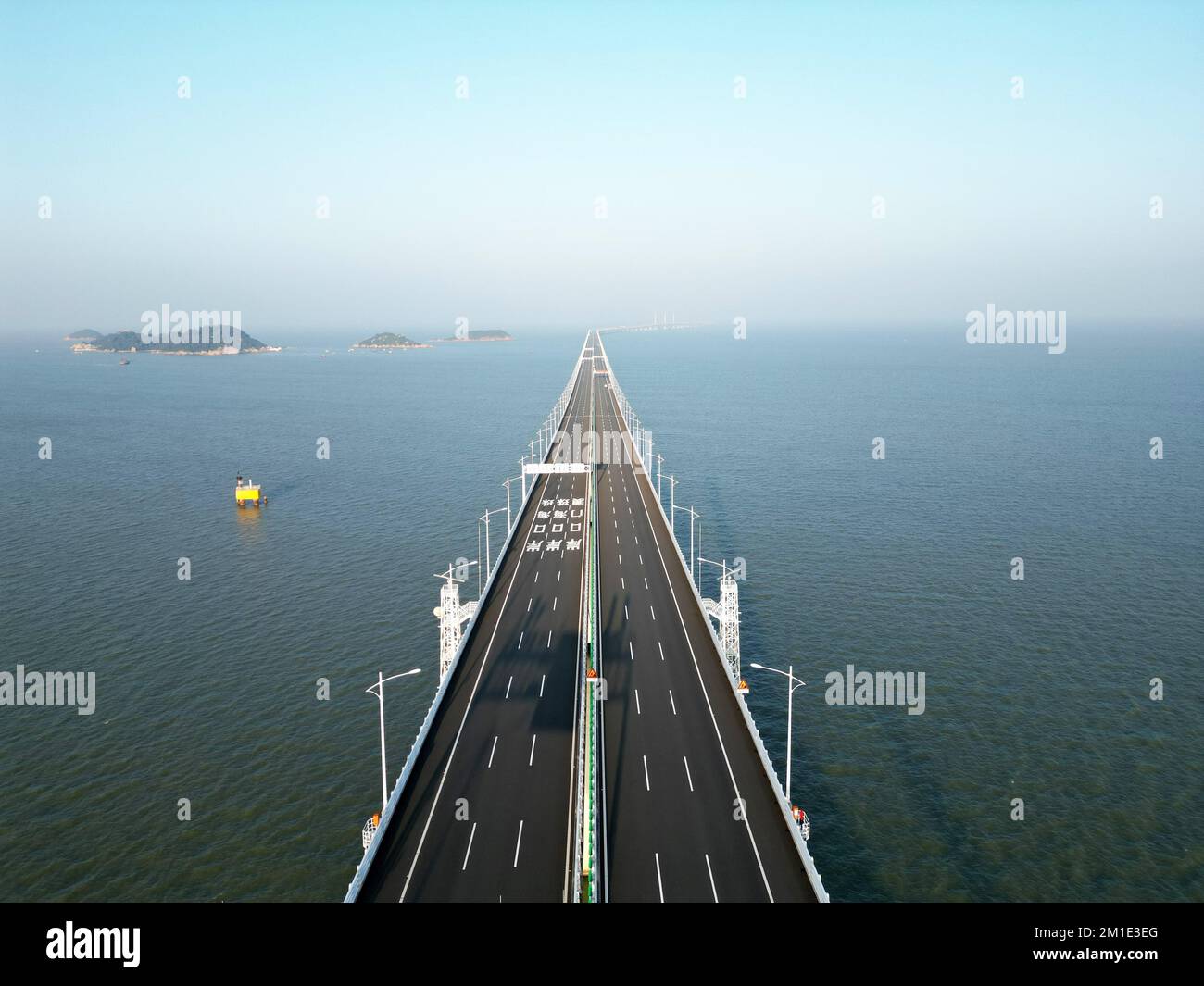 Aerial photo shows the Zhuhai section of the Hong Kong–Zhuhai–Macau ...