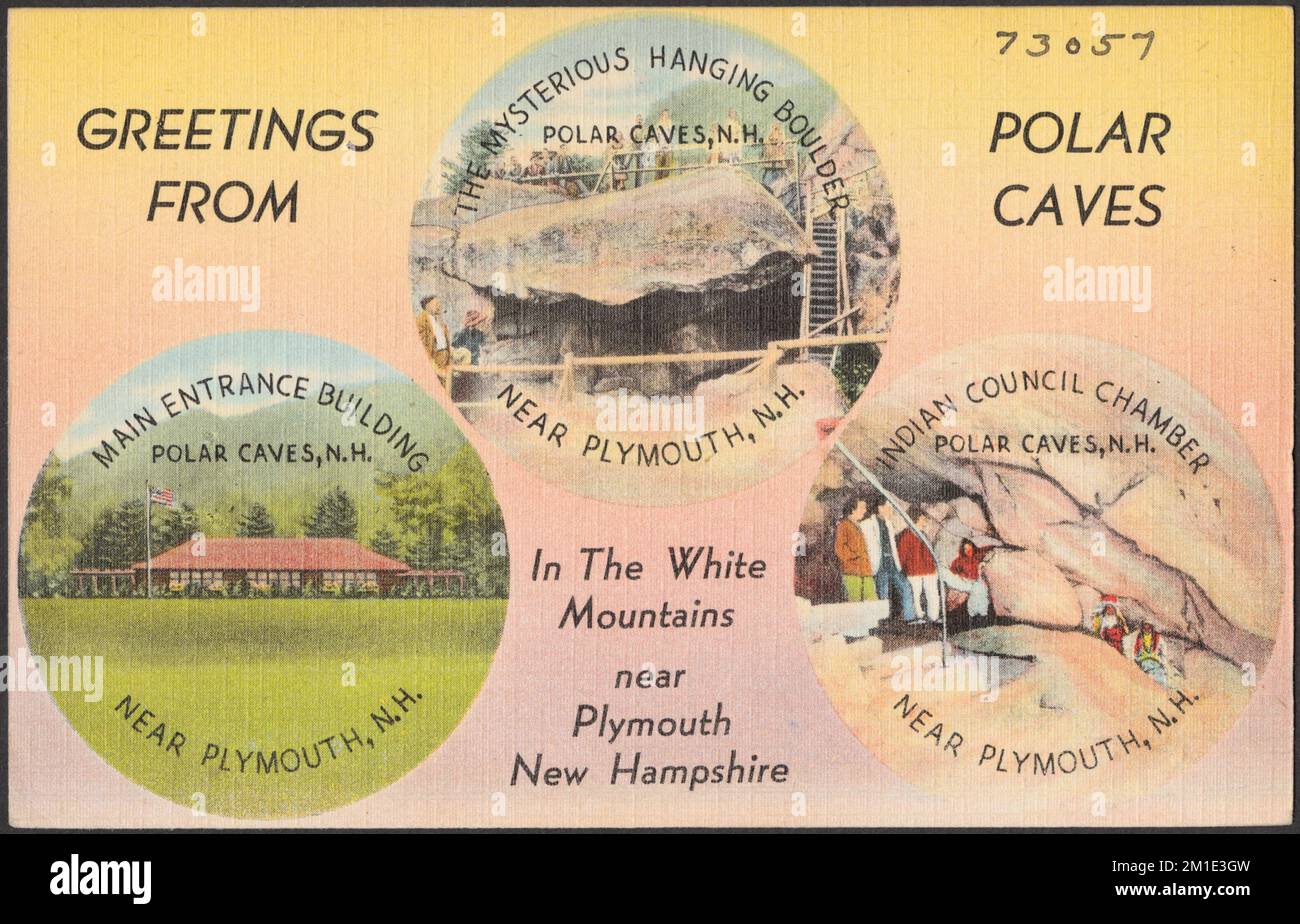 Greetings from polar caves in the White Mountains near Plymouth New ...