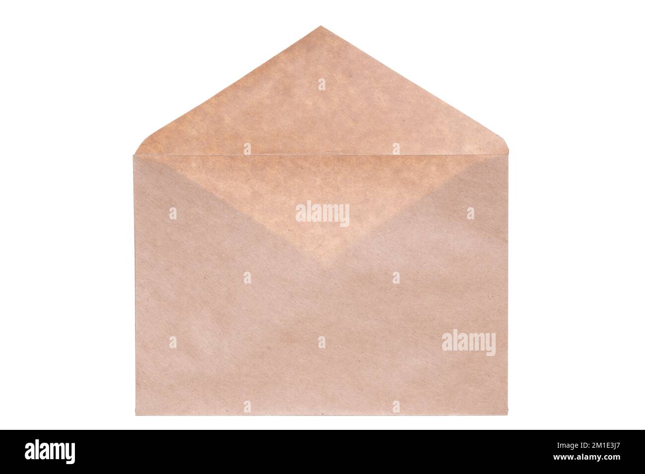 open brown mail envelope isolated on white background. High quality ...