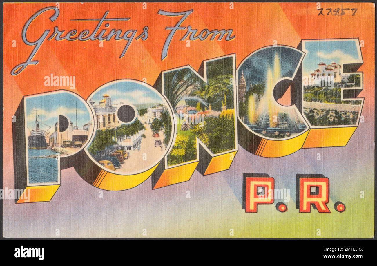 Greetings from Ponce, P. R. , Tichnor Brothers Collection, postcards of ...