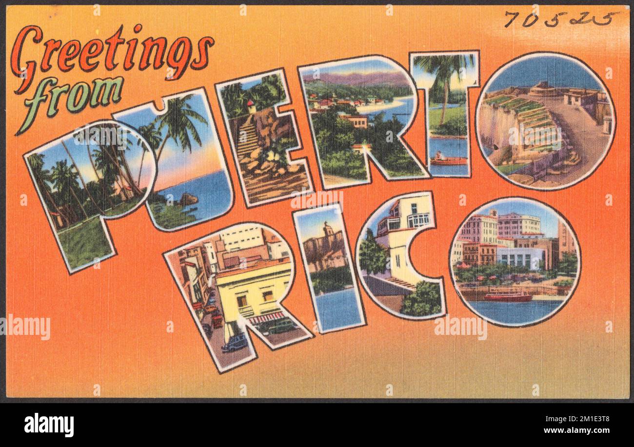Greetings from Puerto Rico , Tichnor Brothers Collection, postcards of ...