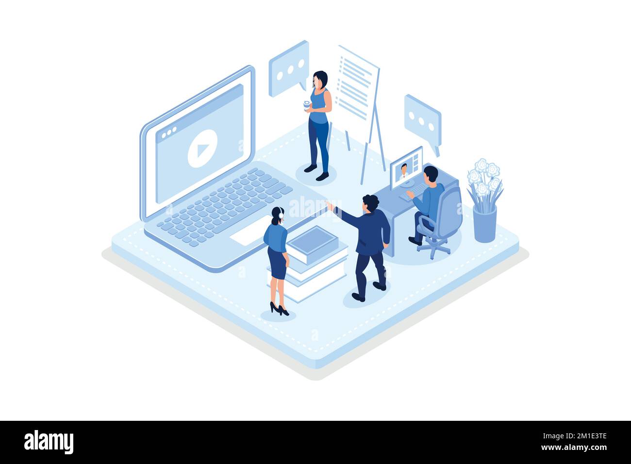 Online courses concept. Can use for web banner, infographics, hero ...