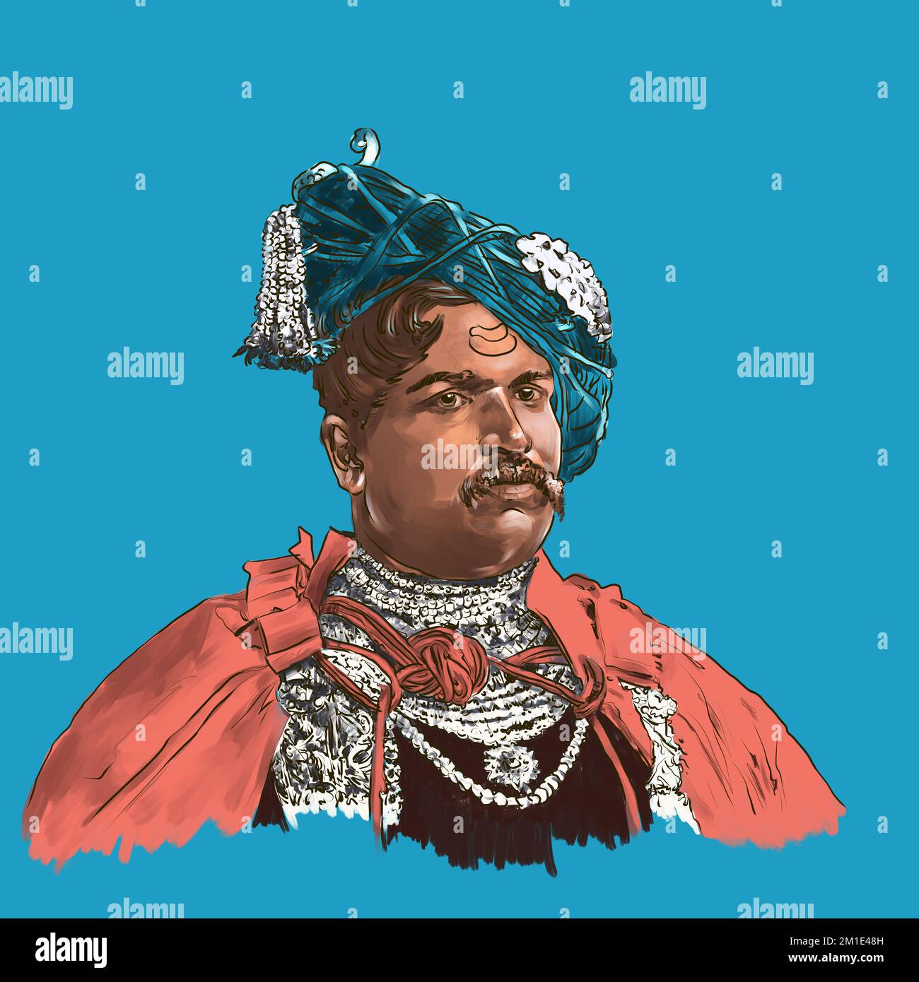 Kolhapur, Maharashtra India Statue of great Indian Maratha king Rajshri ...