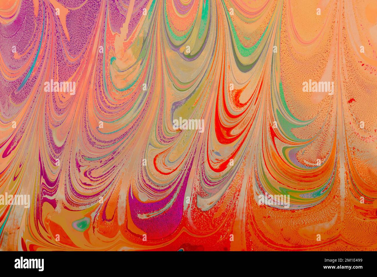 Traditional Ottoman Turkish marbling art patterns as abstract ...