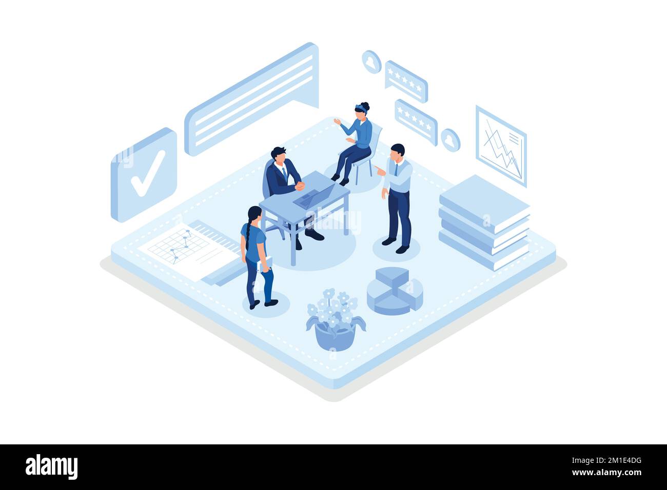 Employment concept with character. Can use for web banner, infographics ...