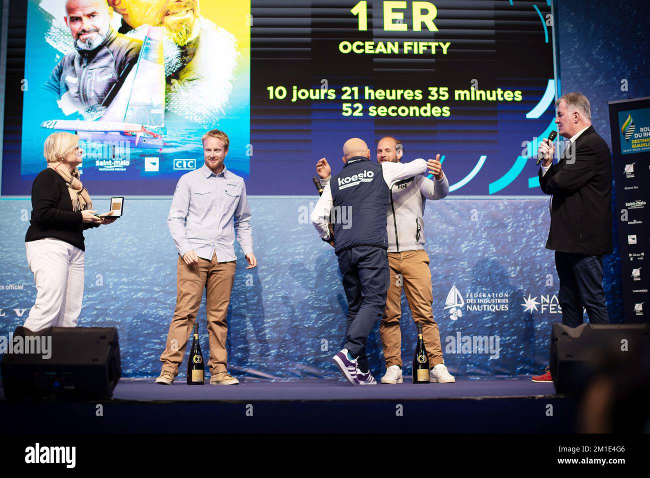 OCEAN FIFTY, Quentin VLAMYNCK 2nd place, Erwan LE ROUX winner ...