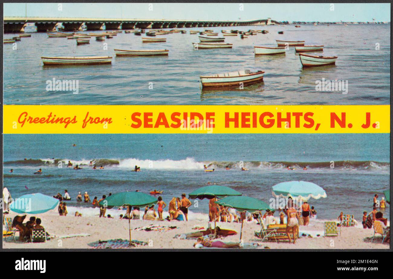 Greetings from Seaside Heights, N. J. , Bridges, Boats, Beaches ...
