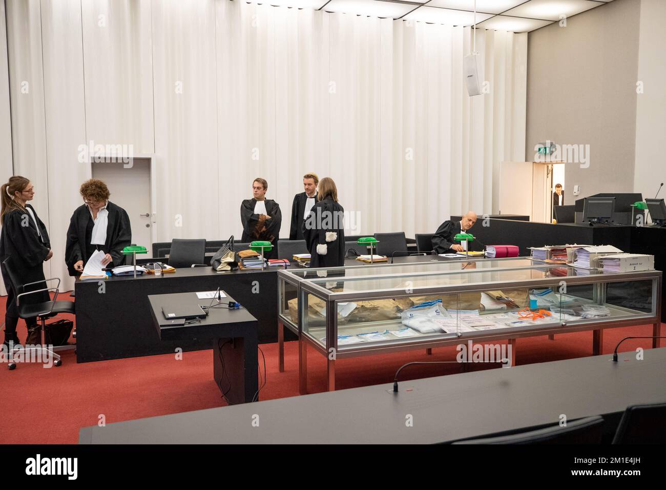 Illustration picture taken during the first day of the assizes trial of ...