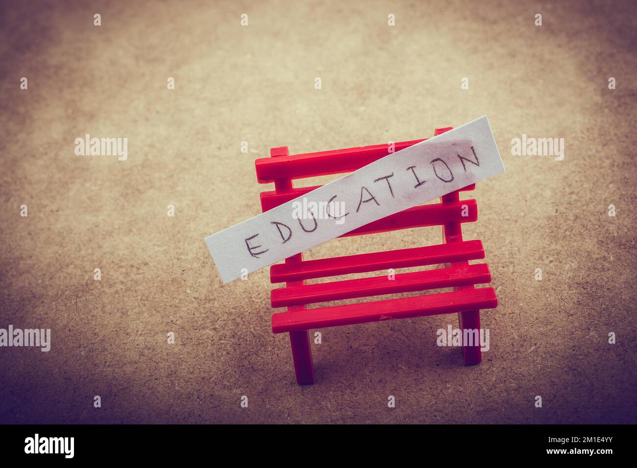Back to school theme with education title Stock Photo - Alamy