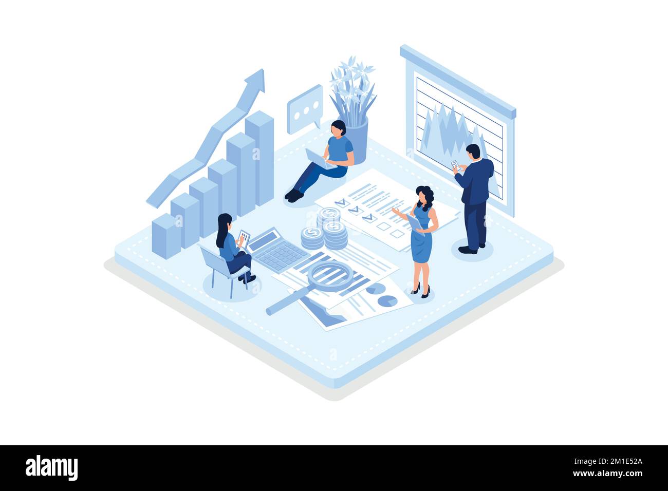 Financial audit business concept. Can use for web banner, infographics ...