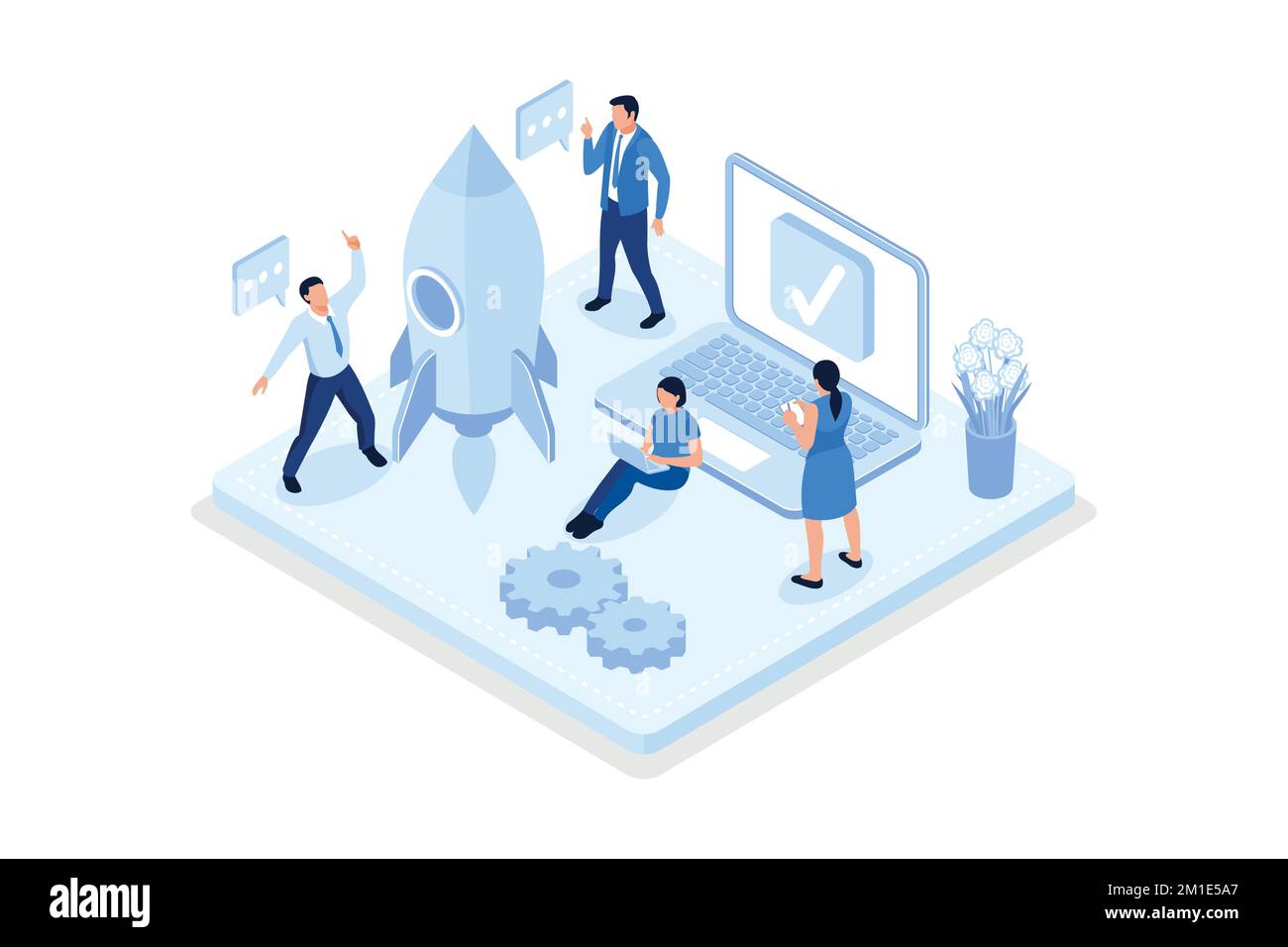 Launch 3d Stock Vector Images - Alamy