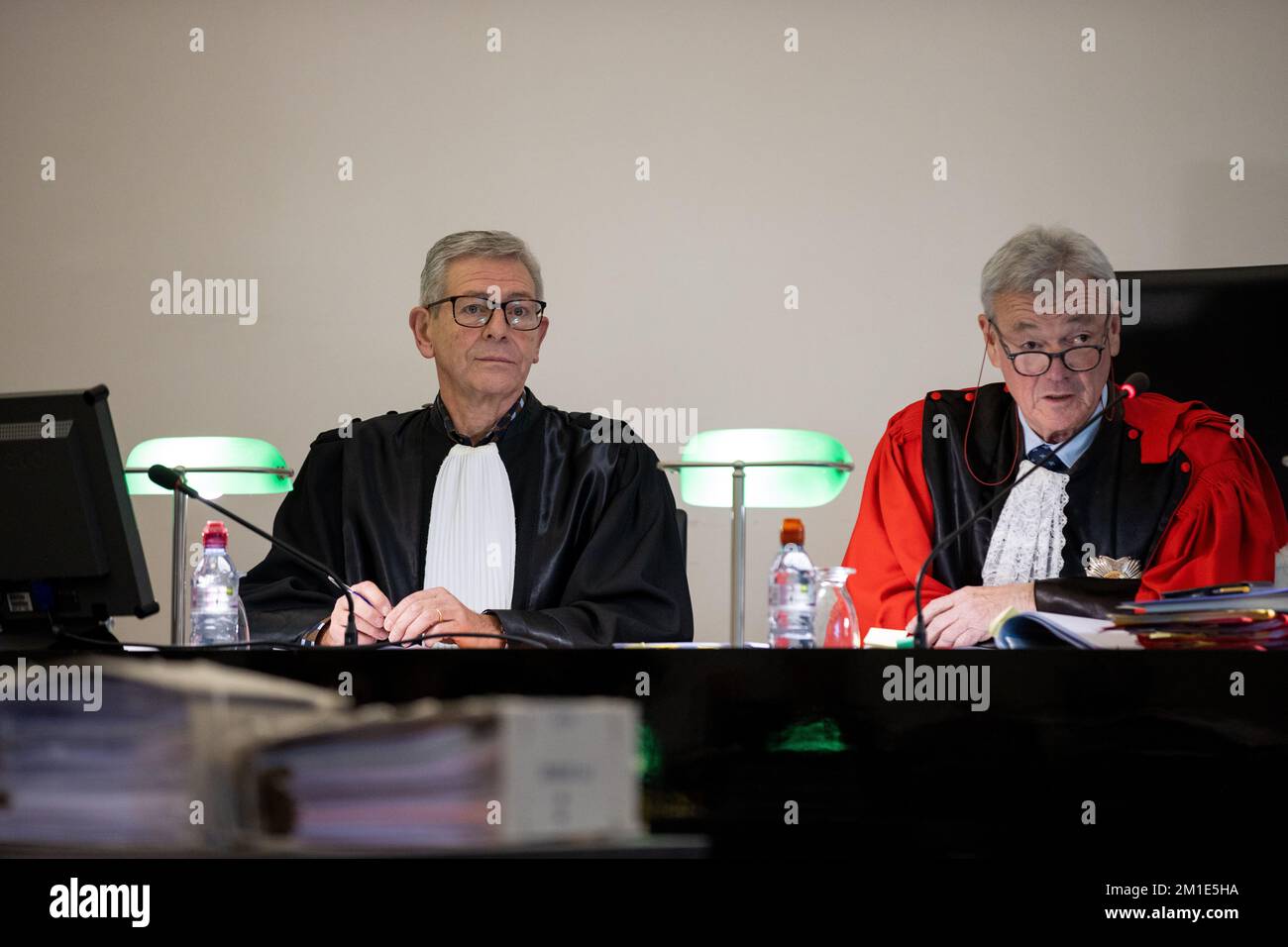 chairman Antoon Boyen (R) pictured during the first day of the assizes ...
