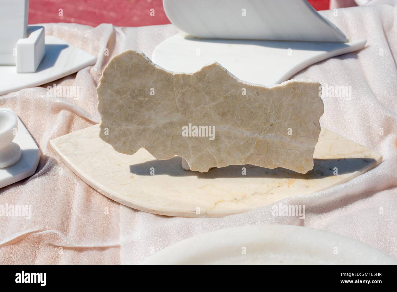 Map of Turkey cut outlined on marble stone Stock Photo - Alamy
