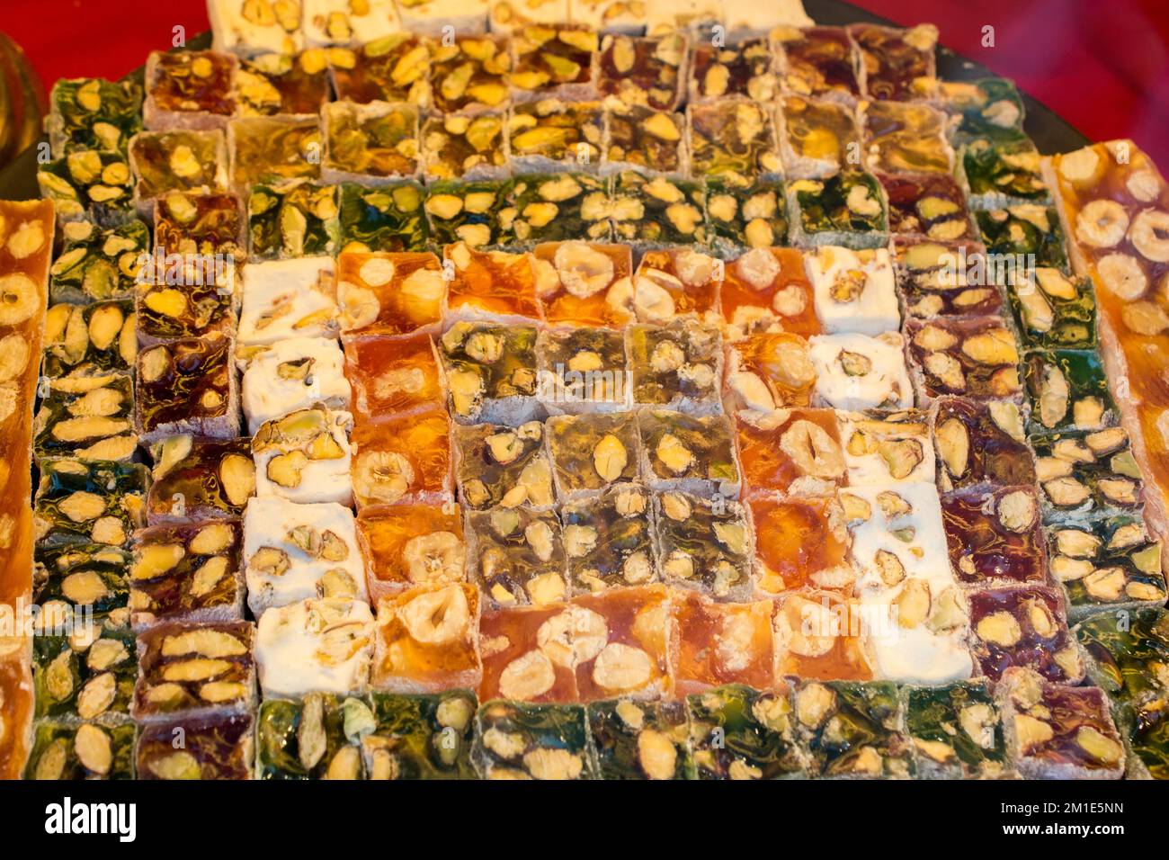 Turkish delight sweets made in Traditional style Stock Photo - Alamy