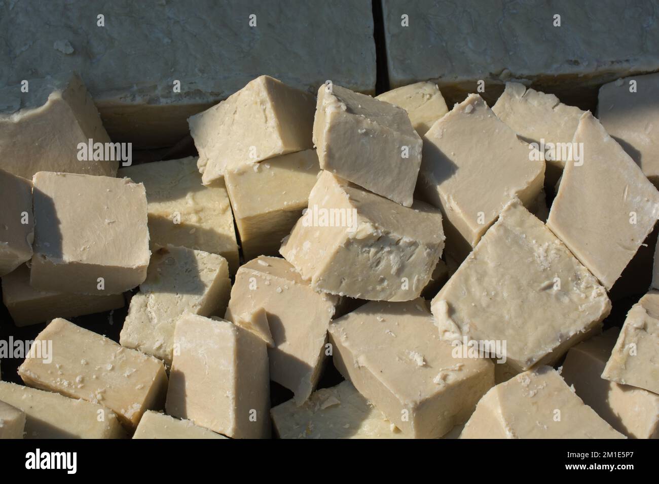 Collection of bars of fragrant hand made organic soap Stock Photo - Alamy