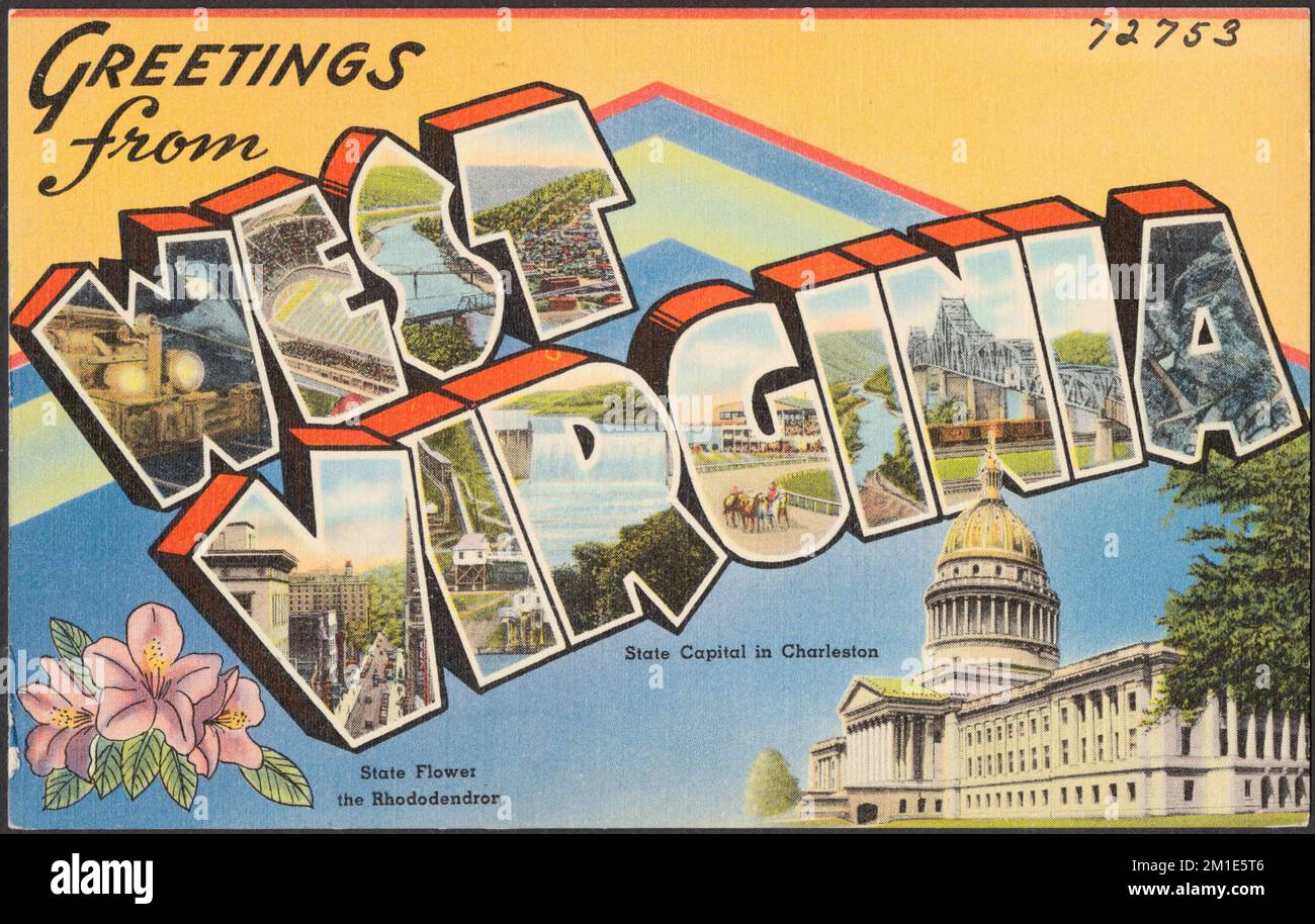 Greetings from West Virginia , Capitols, Tichnor Brothers Collection ...