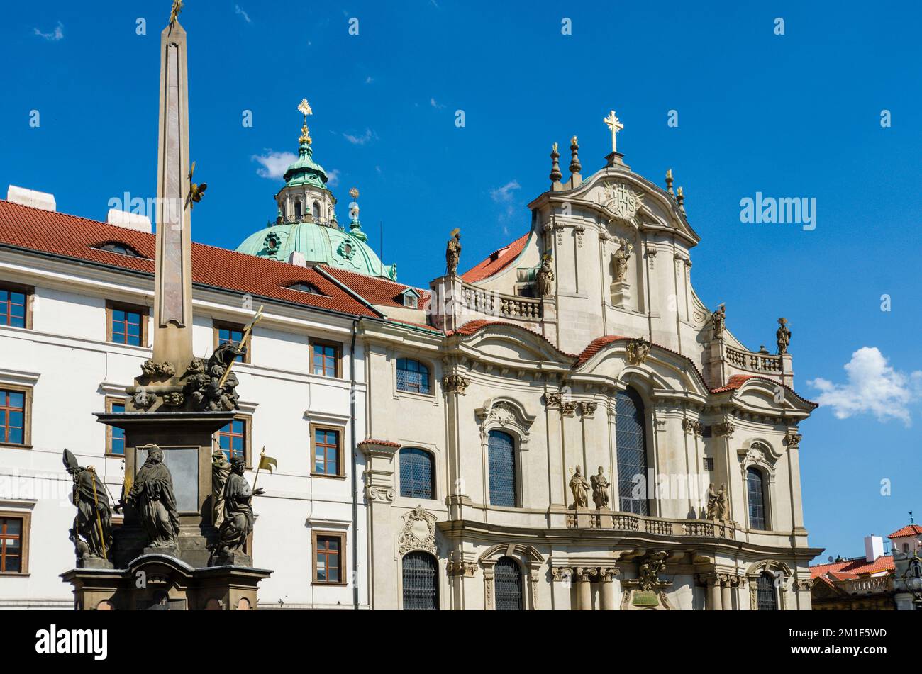 The St. Nicholas Orthodox Church in the suburb "Mala Strana", the ...
