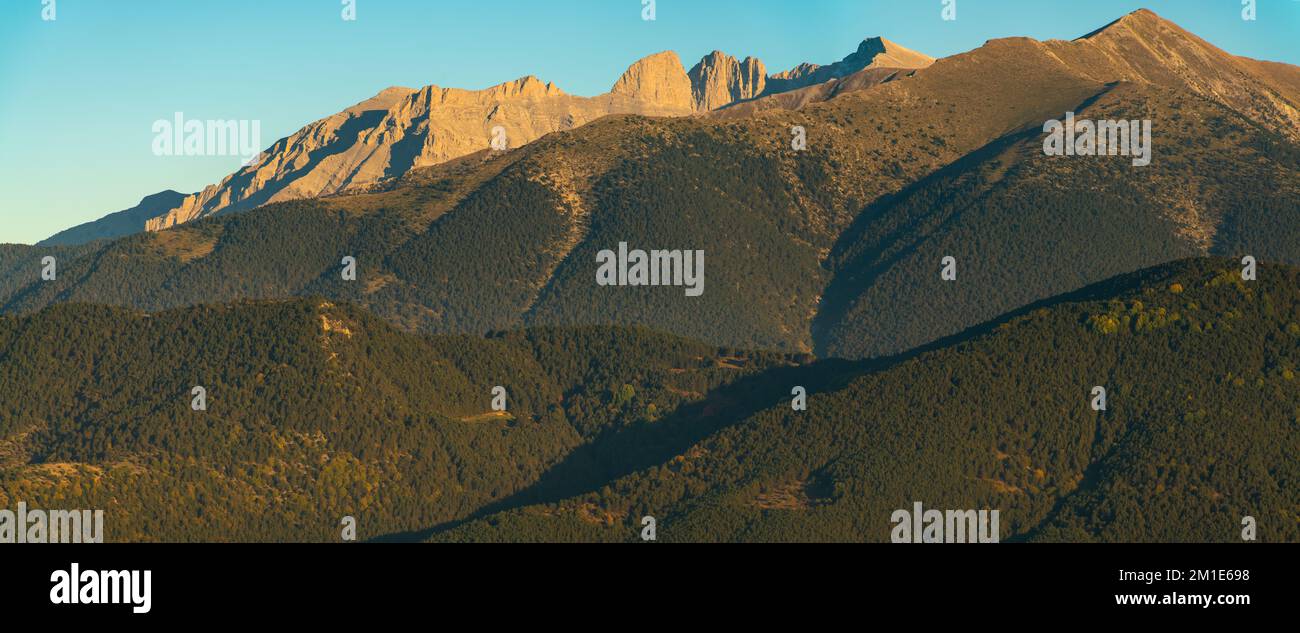 Mount Olympus massif at sunset Stock Photo - Alamy