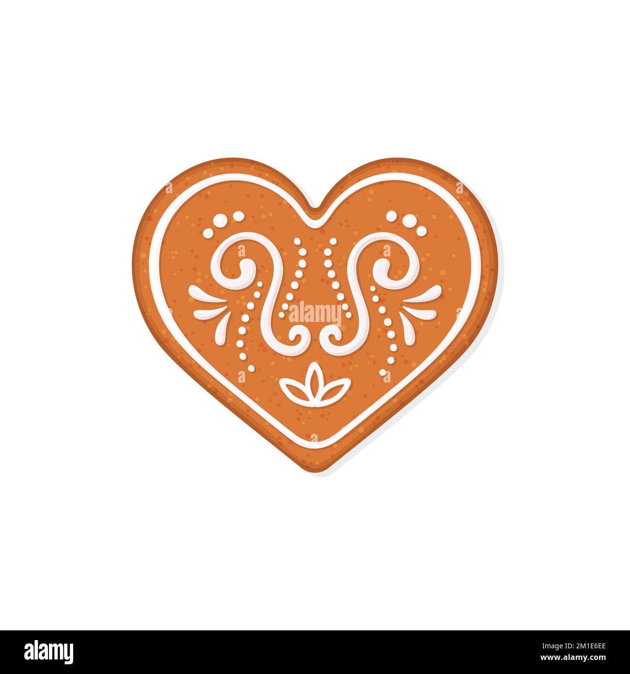 Heart shaped gingerbread cookie Stock Vector Images - Alamy
