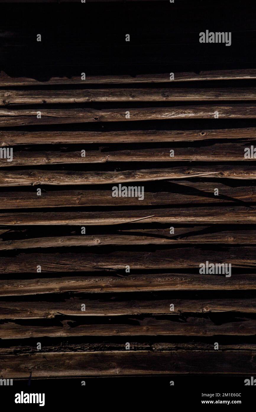 Texture details of an old wooden plunks as background Stock Photo - Alamy