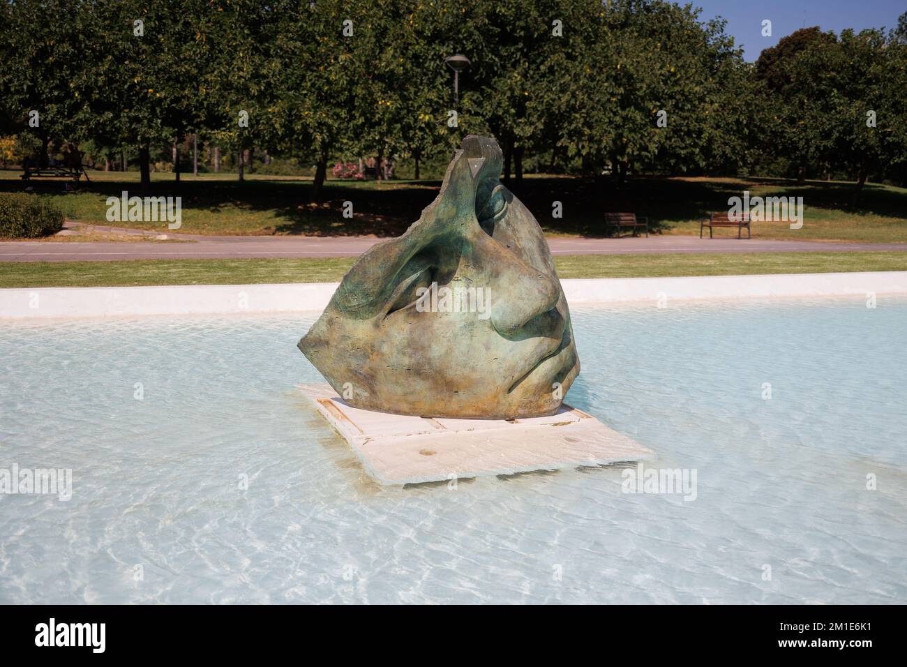 Statue representing a Section of the Human Face near the City of Arts ...