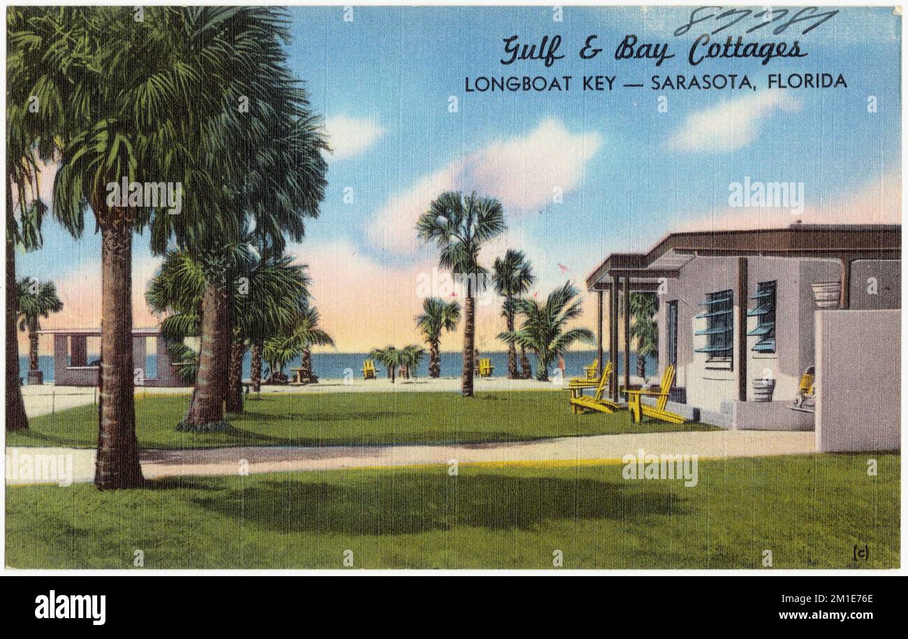 Gulf & Bay Cottages, Longboat Key, Sarasota, Florida , Motels, Tichnor ...