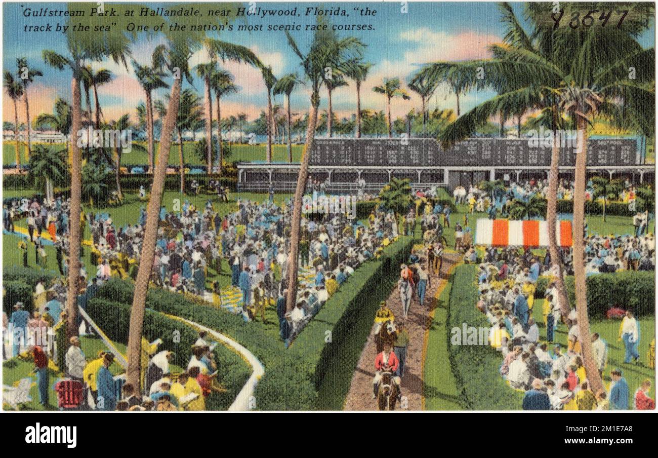 Gulfstream Park, at Hallandale, near Hollywood, Florida, 'the track by ... Gulfstream Park, at Hallandale, near Hollywood, Florida, 'the track by ...