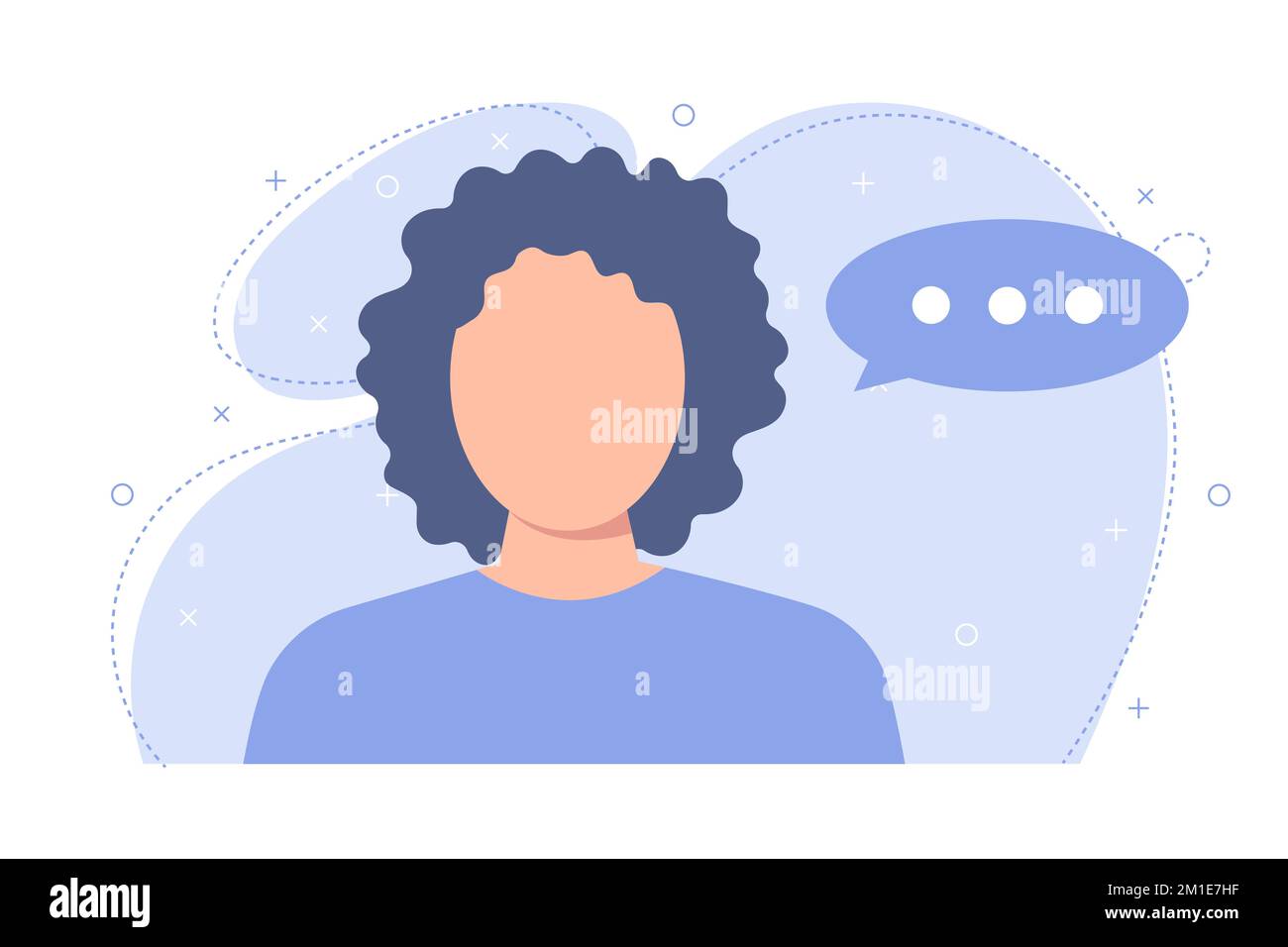 Beautiful girl is talking on a video call. Online meet concept Stock ...