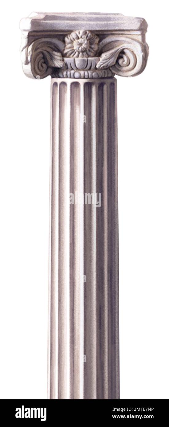 Column illustration, isolated on white background Stock Photo - Alamy