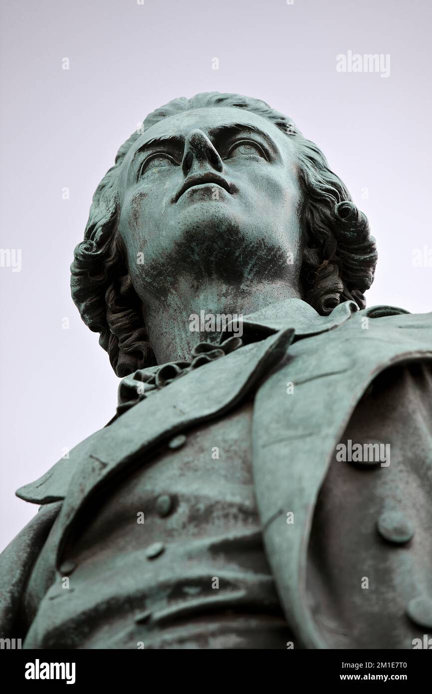 Friedrich von Schiller, portrait of the Poet, Double Statue Goethe ...