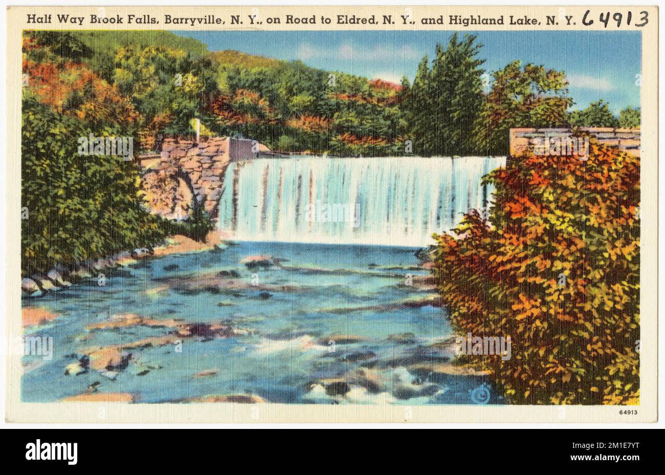 Half Way Brook Falls, Barryville, N. Y., on road to Eldred, N. Y., and ...