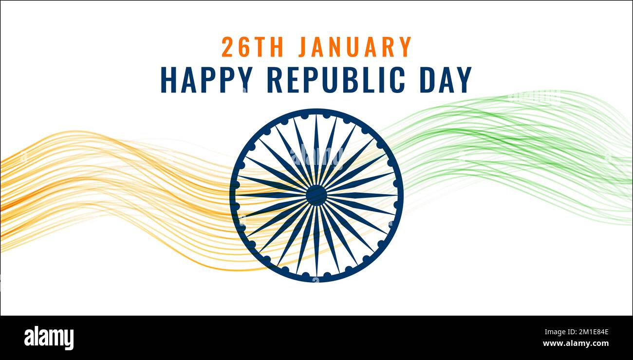 illustration of Indian flag for Happy Republic Day of India celebration ...