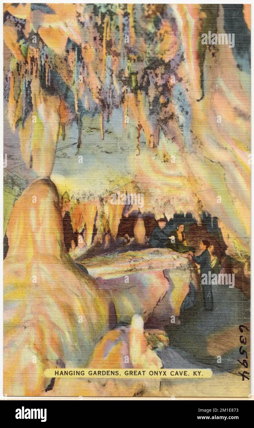 Hanging Gardens, Great Onyx Cave KY. , Caves, Tichnor Brothers ...