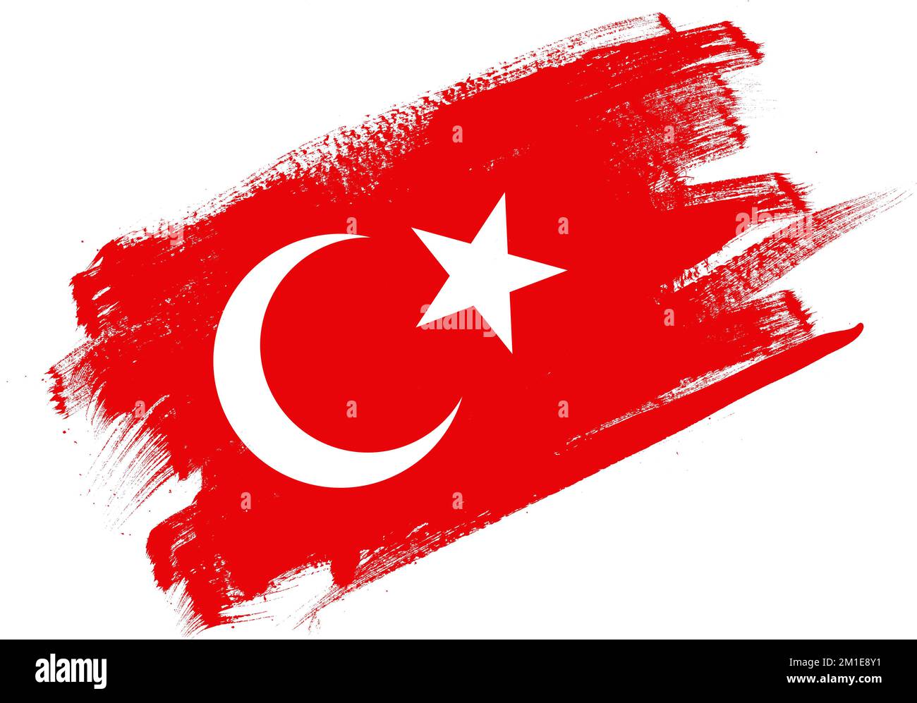 Turkey flag paint Cut Out Stock Images & Pictures - Alamy