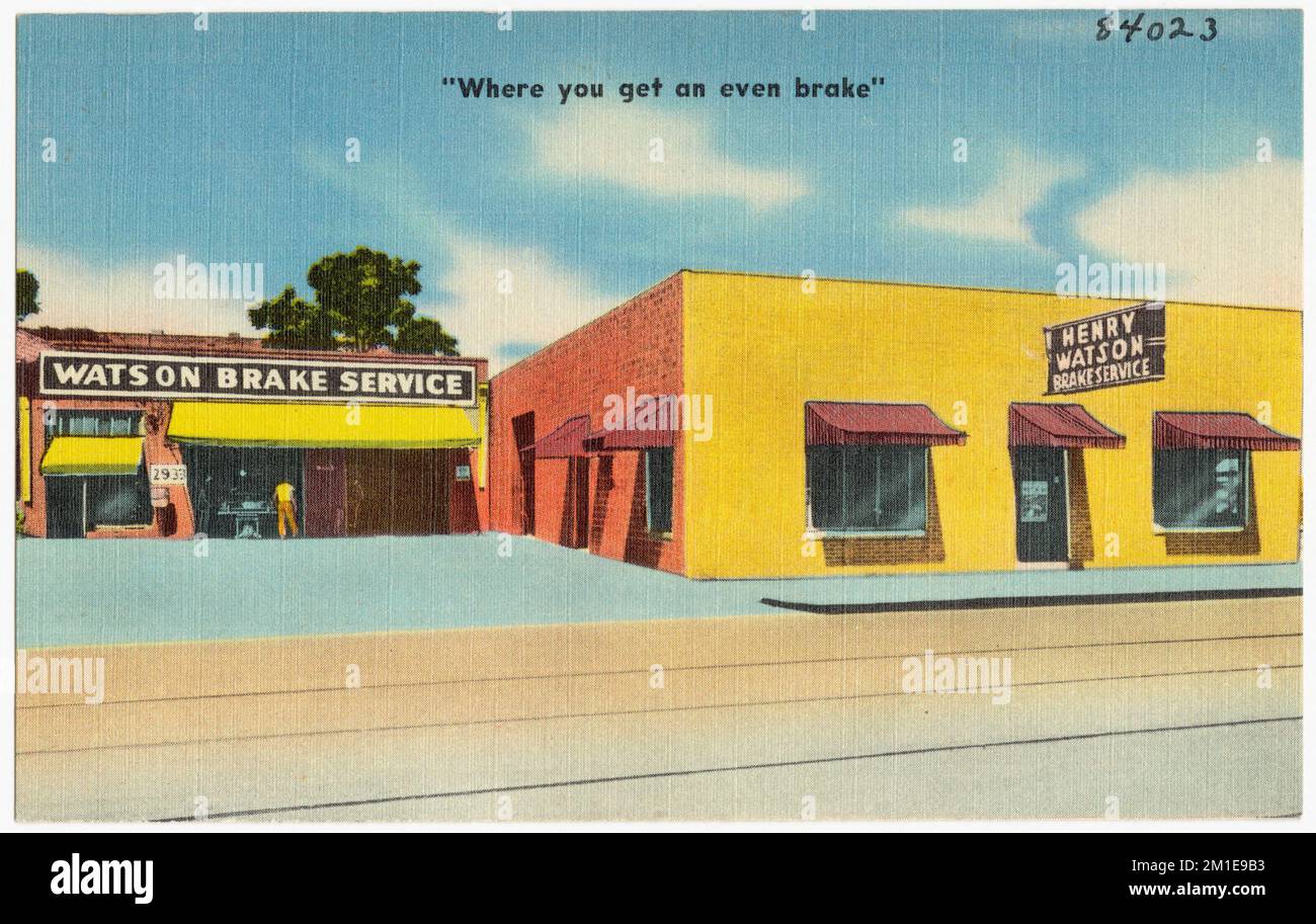 Henry Watson Brake Service, 'where you get an even brake' , Automobile ...