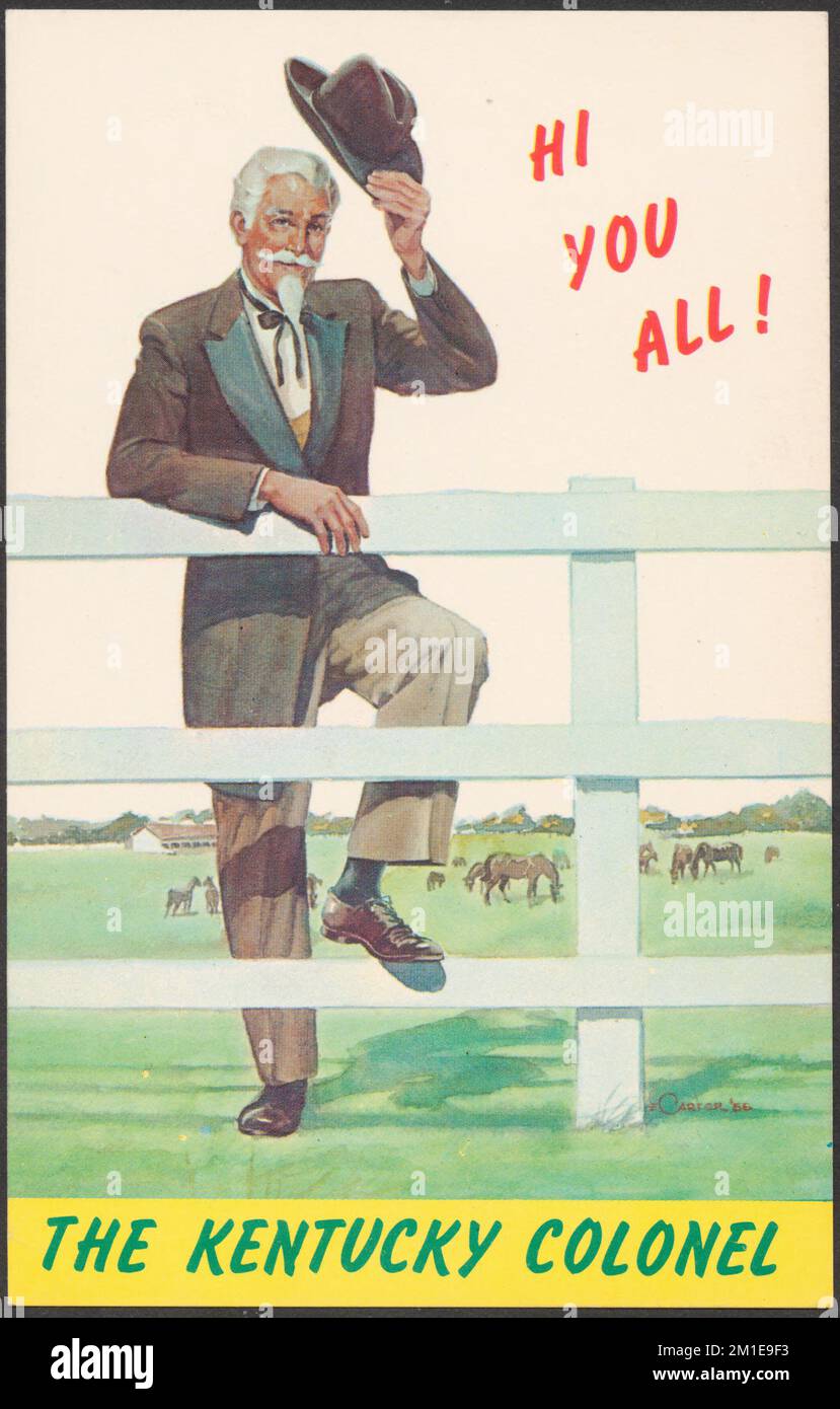 Hi you all! The Kentucky colonel , Tichnor Brothers Collection ...
